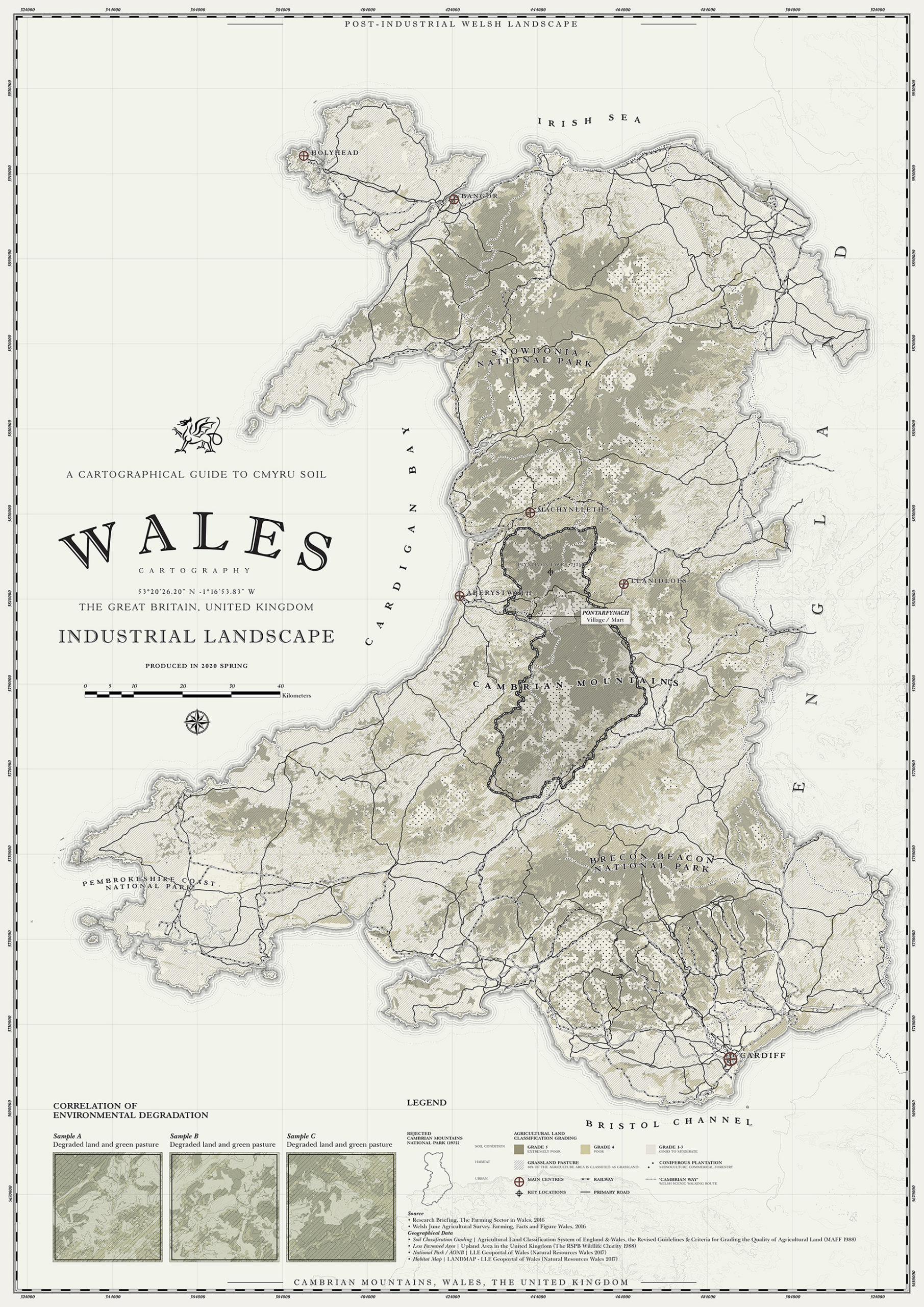 Cambrian Mountains Map