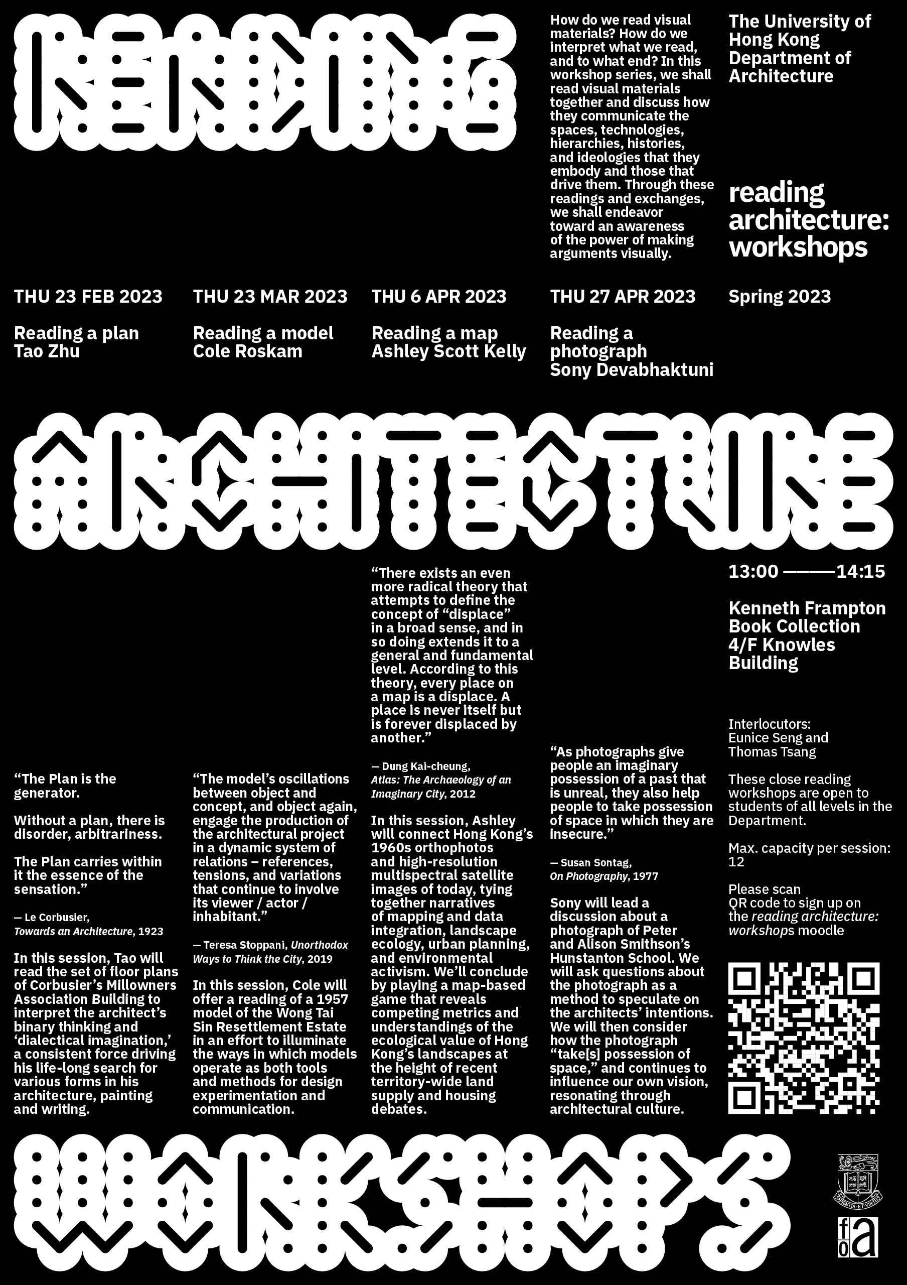 Reading Architecture: Workshops – Spring 2023