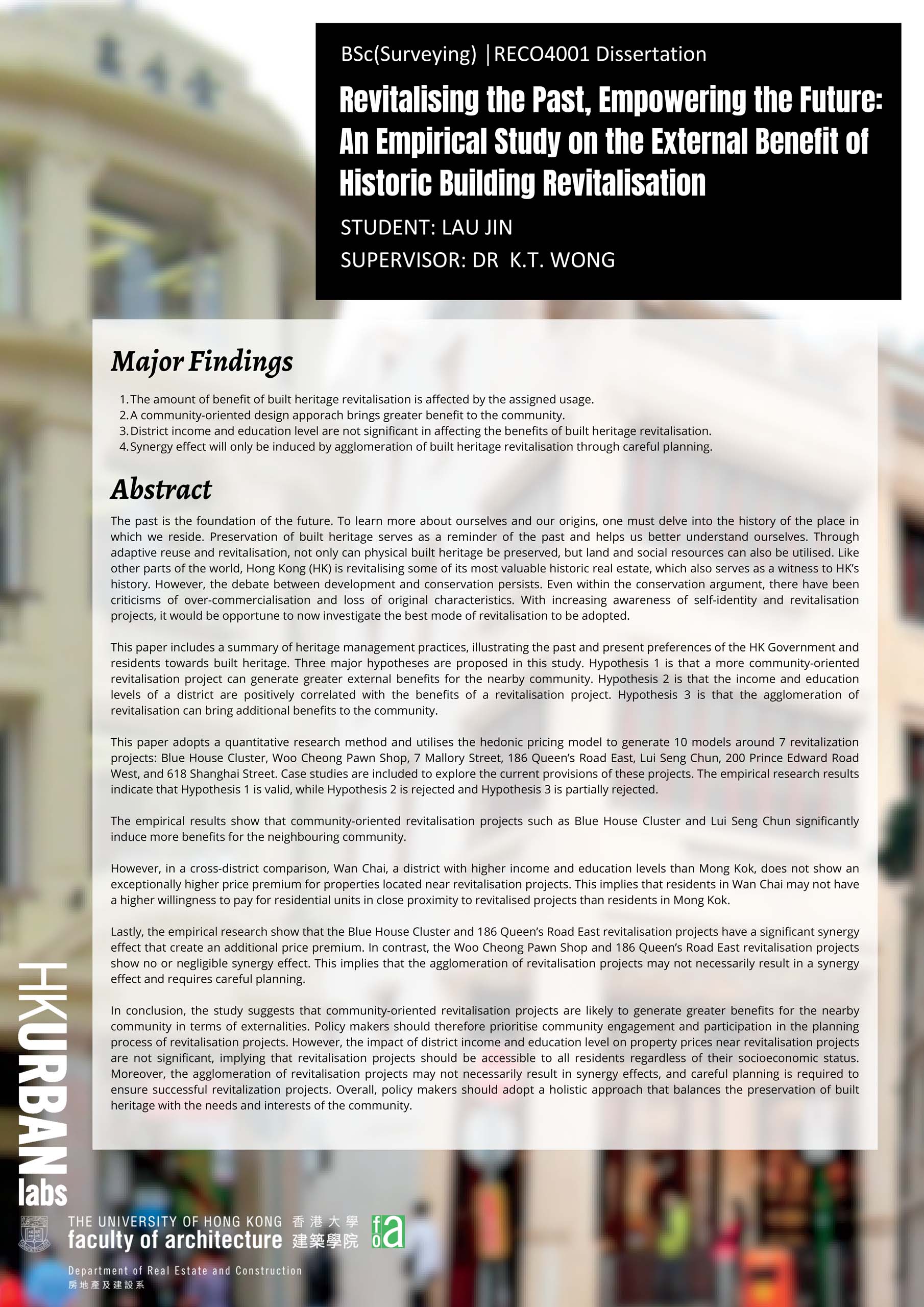 REC UNDERGRADUATE RESEARCH EXHIBITION 2023 | HKU Faculty of Architecture