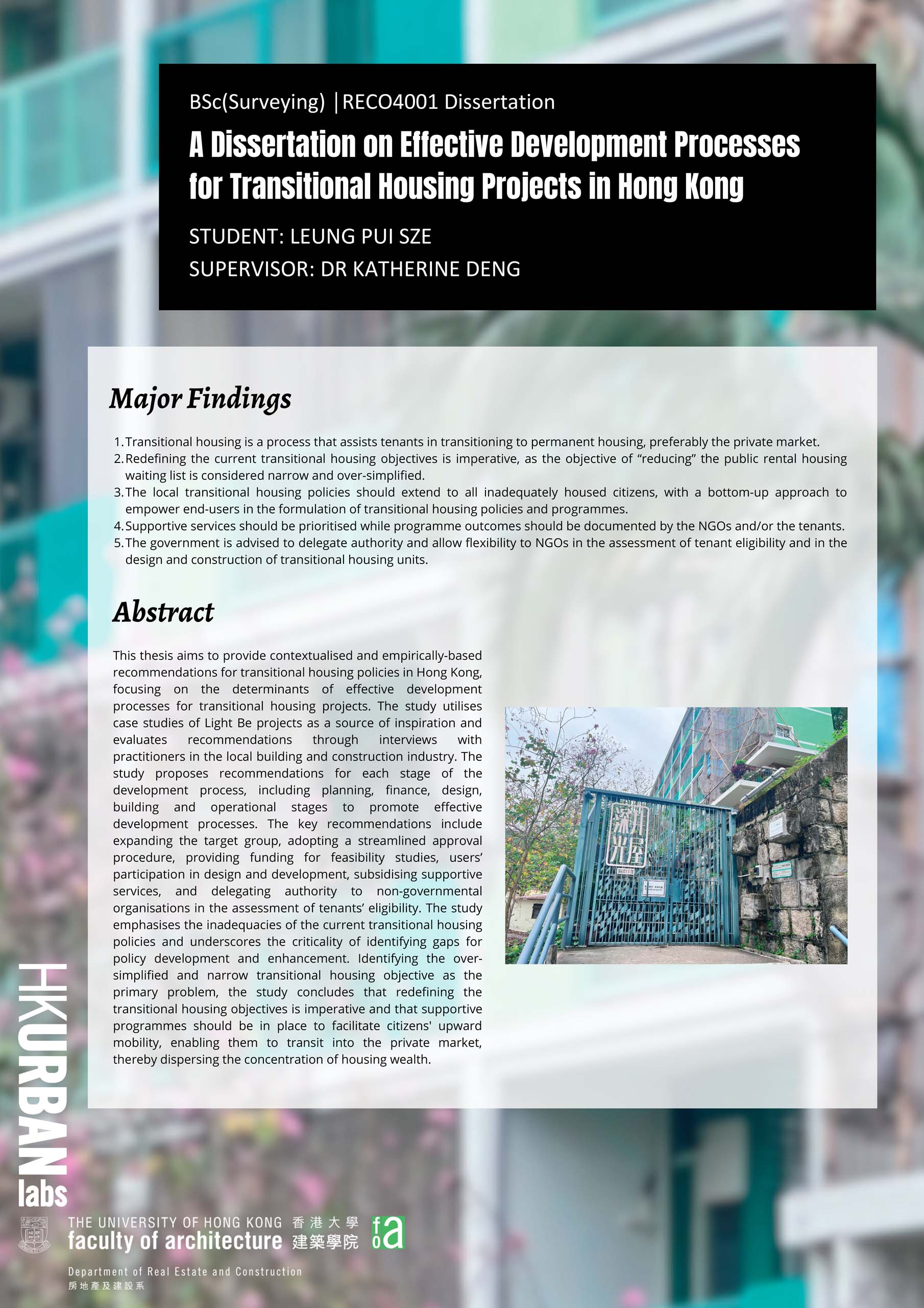 REC UNDERGRADUATE RESEARCH EXHIBITION 2023 | HKU Faculty of Architecture