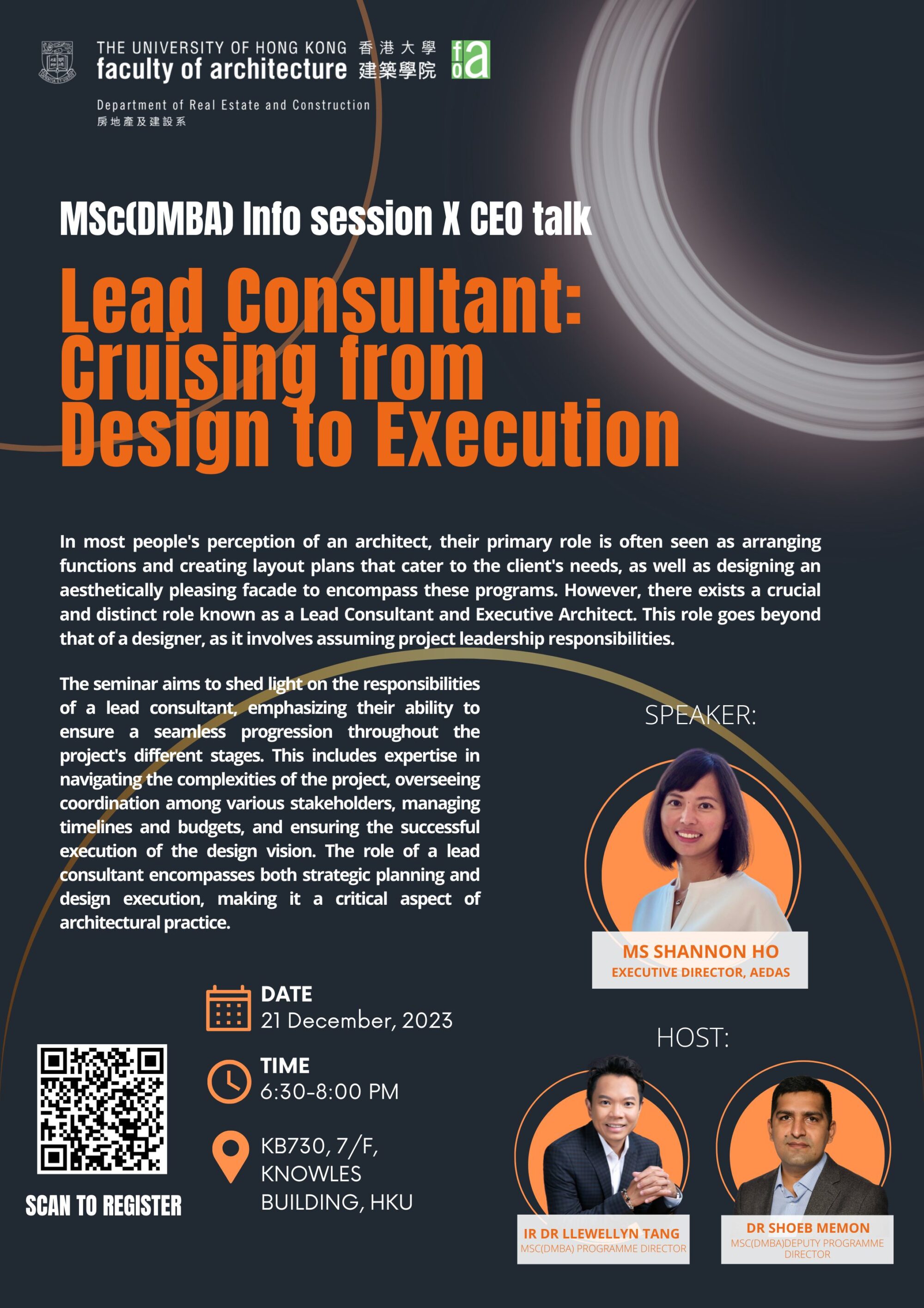 CEO talk Dec 21 | HKU Faculty of Architecture