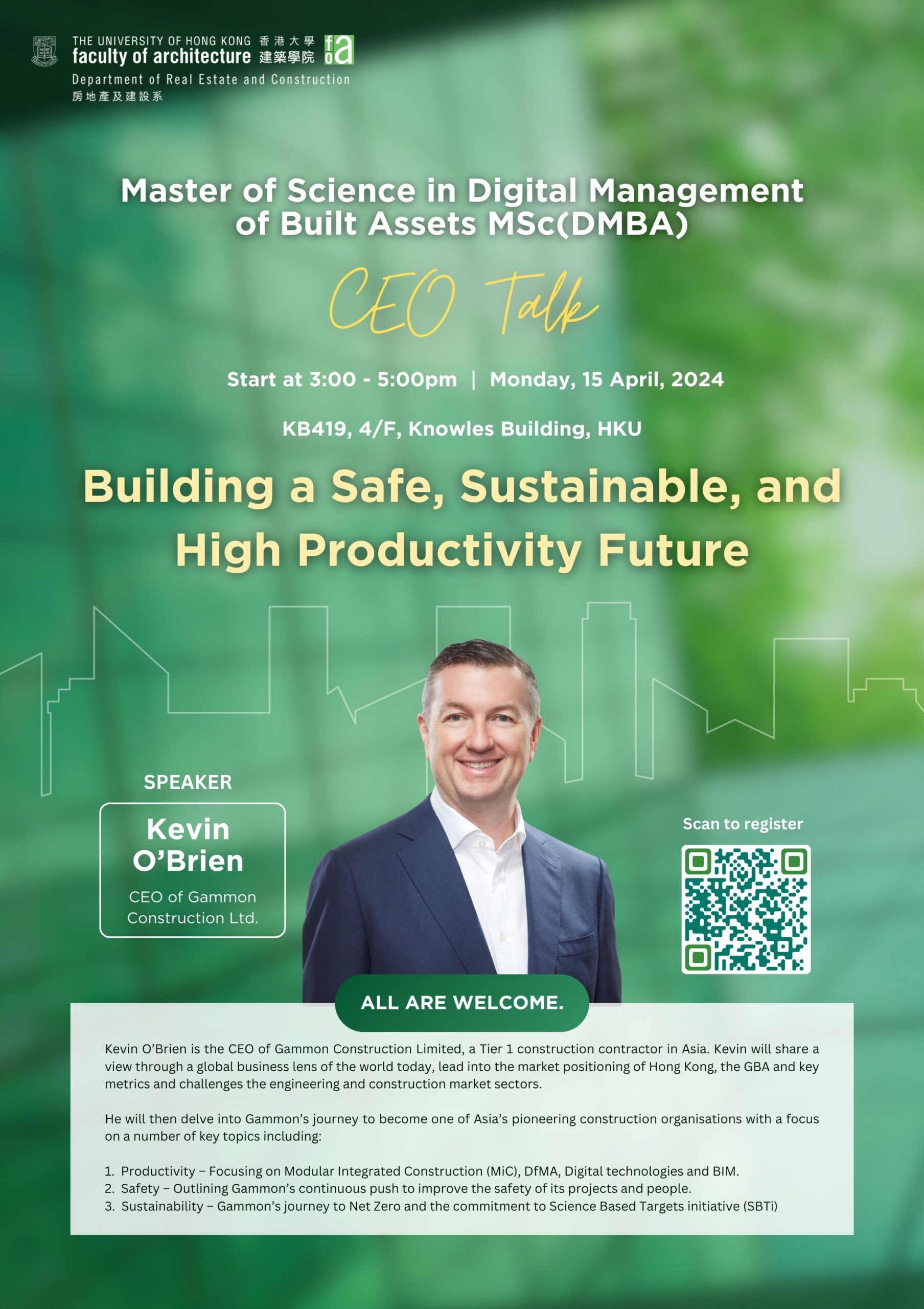 MSc(DMBA) CEO Talk April 15_v3 | HKU Faculty of Architecture