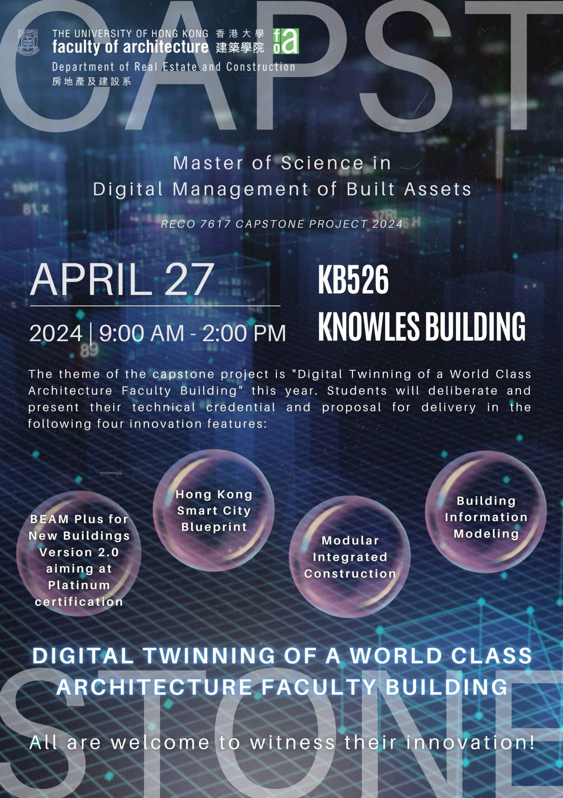 Master of Science in Digital Management of Built Assets Capstone ...