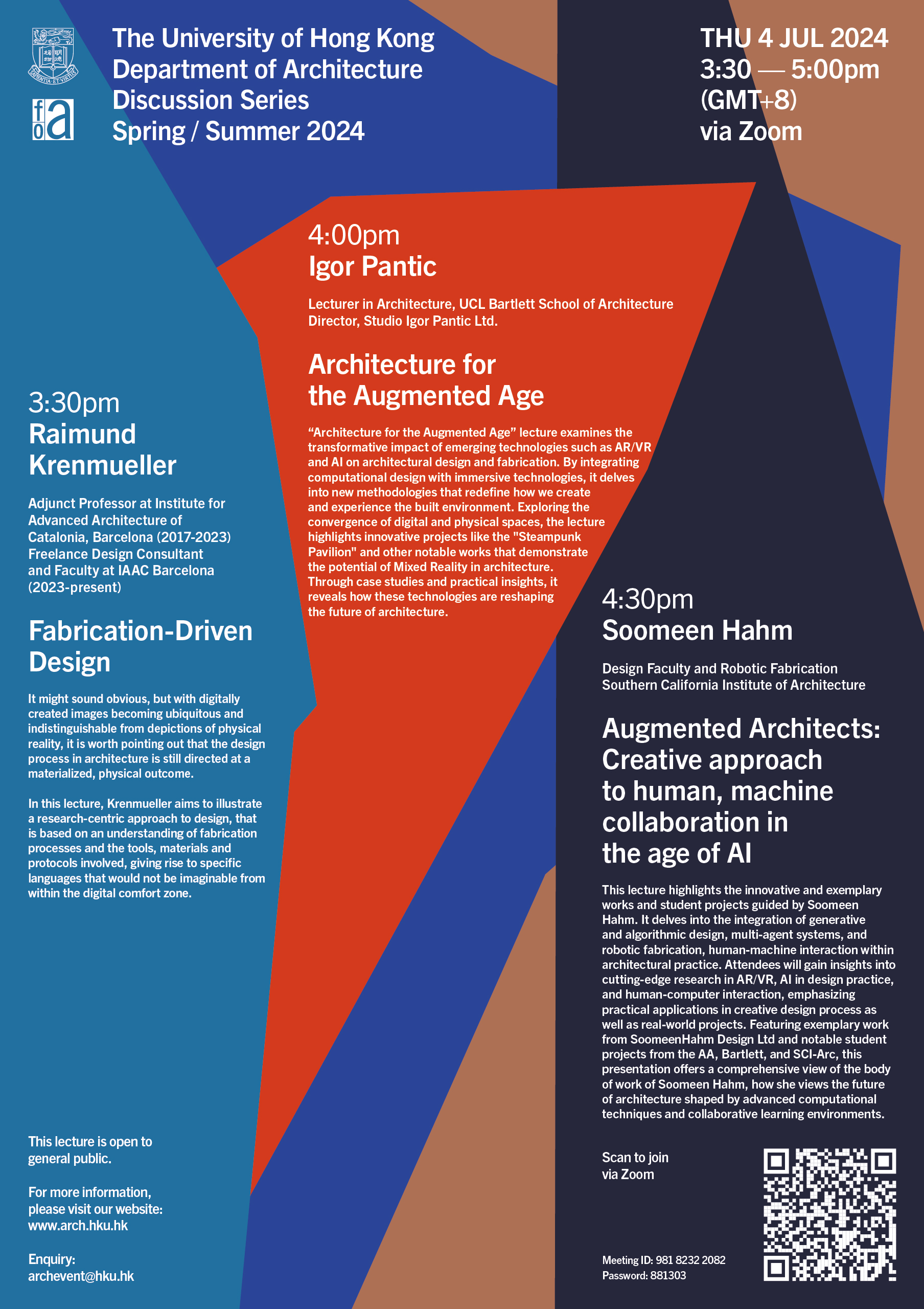 Department of Architecture — Spring / Summer 2024 Discussion Series