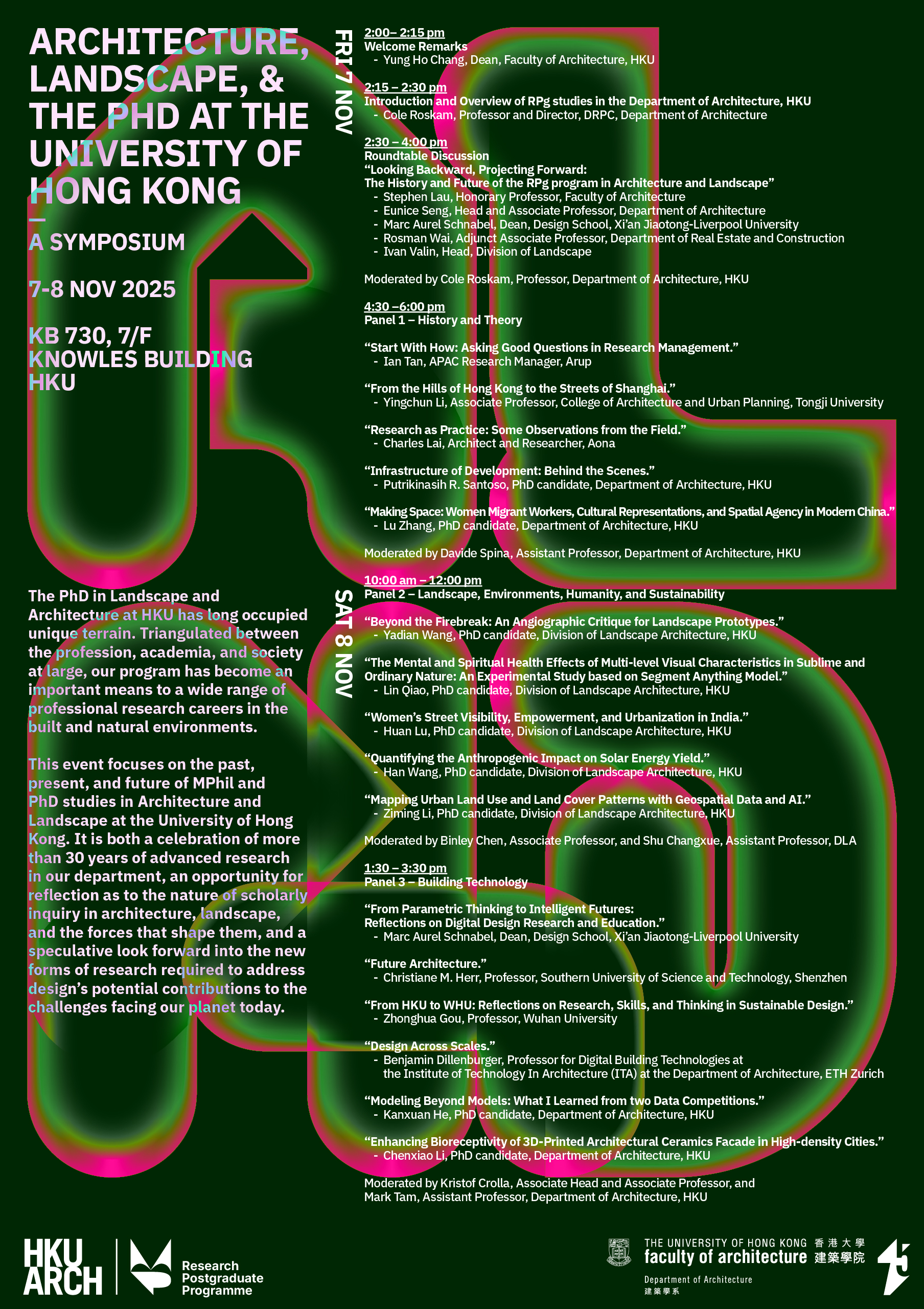 Architecture, Landscape, and the PhD at the University of Hong Kong